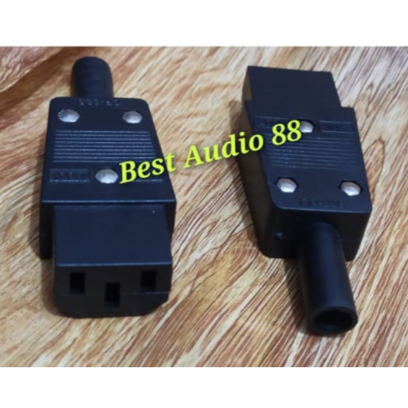 Jual Jack socket Ac computer 3 pin male Dan female | Shopee Indonesia