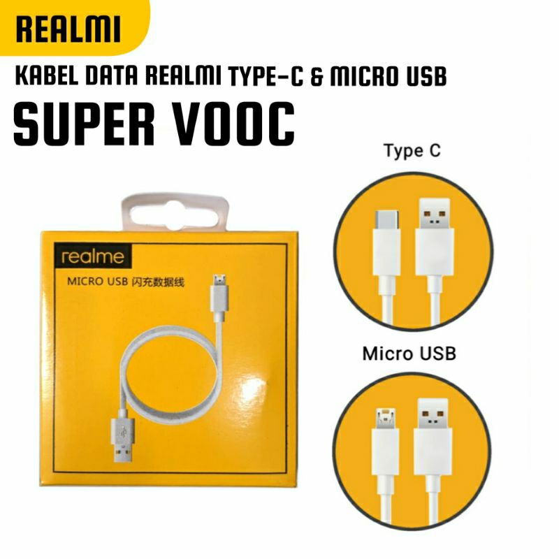 Jual Kabel Data Realmi Type-C Realmi Micro-USB Fast Charging | Shopee Indonesia