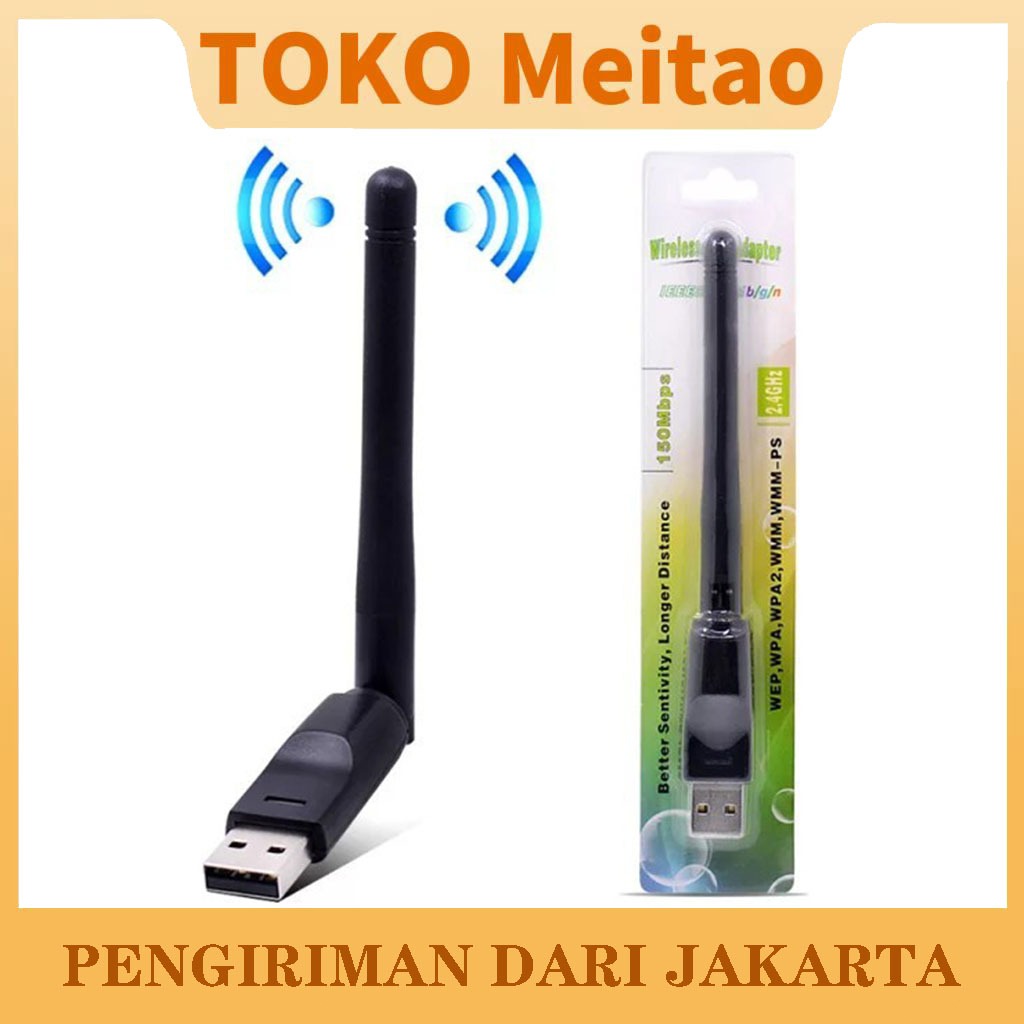 Jual Wireless Adapter Receiver Antena Wifi PC Laptop Set Top Box USB ...