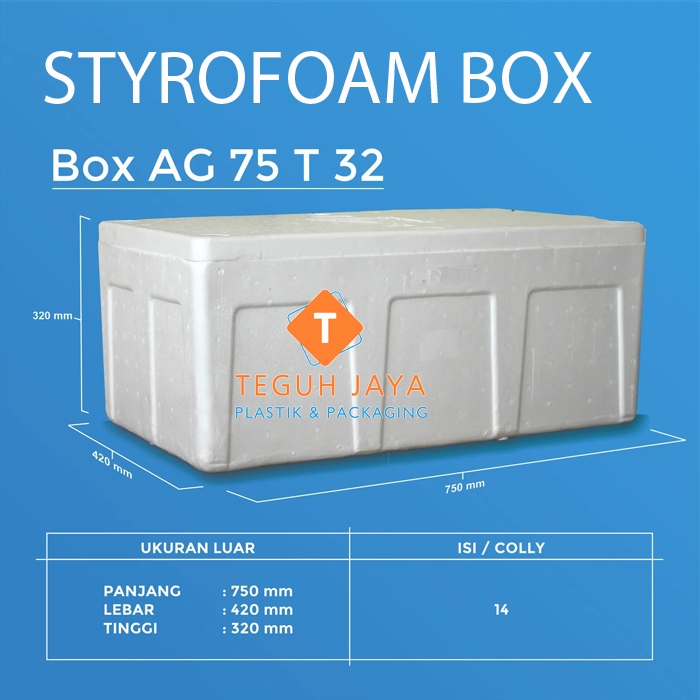 Jual Styrofoam Gabus Box AG 75 Kotak Gabus 75x43x32 Ikan Buah Frozen ...