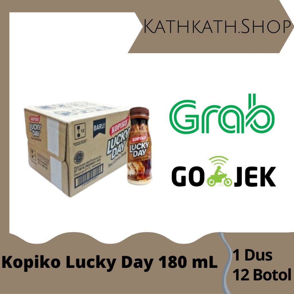 Jual KOPIKO LUCKY DAY Thai Coffee Drink 180 ml DUS isi 12 botol ...