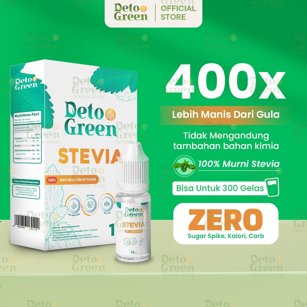 Jual (SPESIAL OFFER Vol. 2) DETOGREEN Stevia Paket Hemat Natural ...