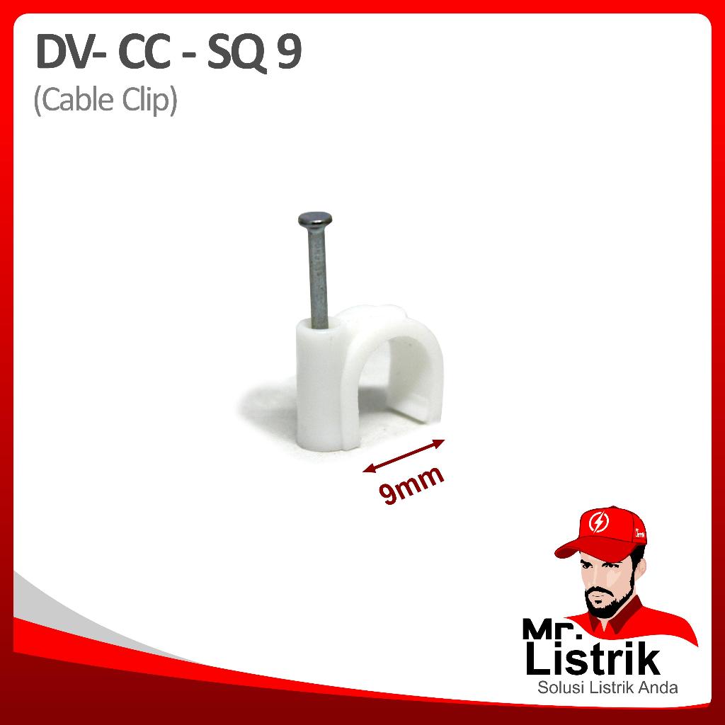 Jual Cable clip 9mm / klip kabel ukuran 9mm merek DV | Shopee Indonesia