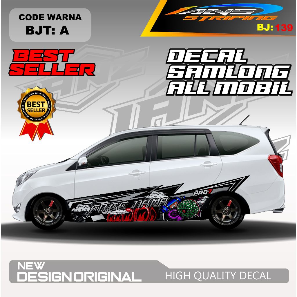 Jual BJT139-STIKER DECAL THAILOOK MODEL TERBARU-STIKER DECAL MOBIL ...