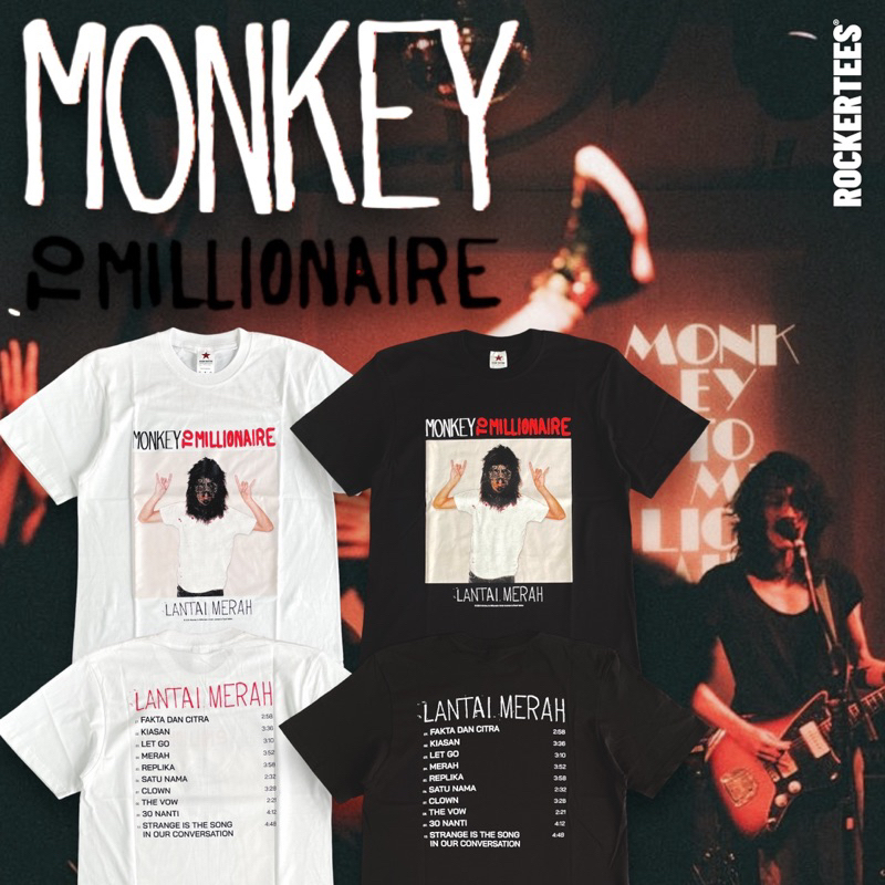 Jual MONKEY TO MILLIONAIRE - LANTAI MERAH BLACK/WHITE T-SHIRT ...