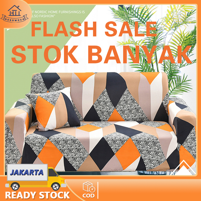 Jual DESOWOCO Cover Sofa Elastic Elastis Sarung Sofa Pattern Menarik ...