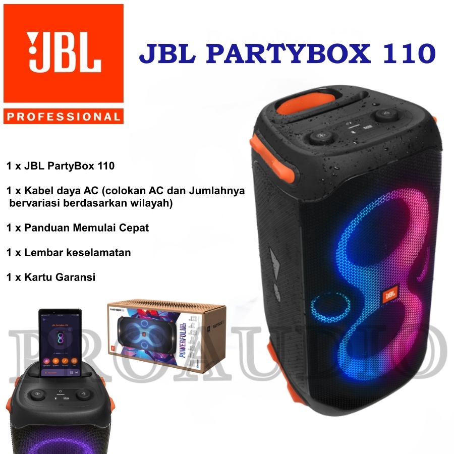 Jual JBL PartyBox 110 / Party Box 110 Speaker Portable with Built-in ...
