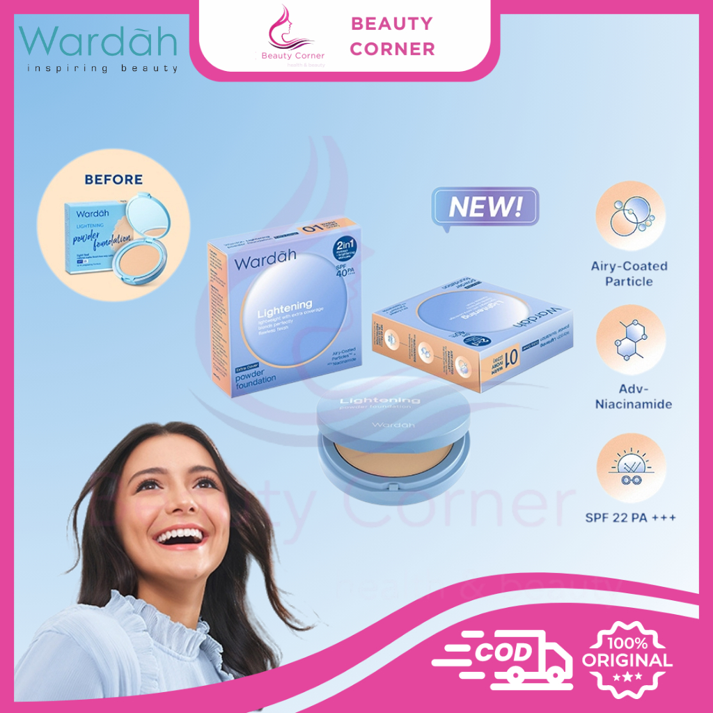 Jual Wardah Lightening Powder Foundation Extra Cover - 10gr | Shopee ...