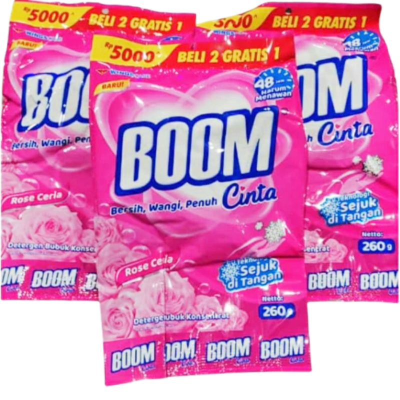 Jual BOOM CINTA ISI 3 PCS ( KEMASAN BARU 225GRAM ) | Shopee Indonesia