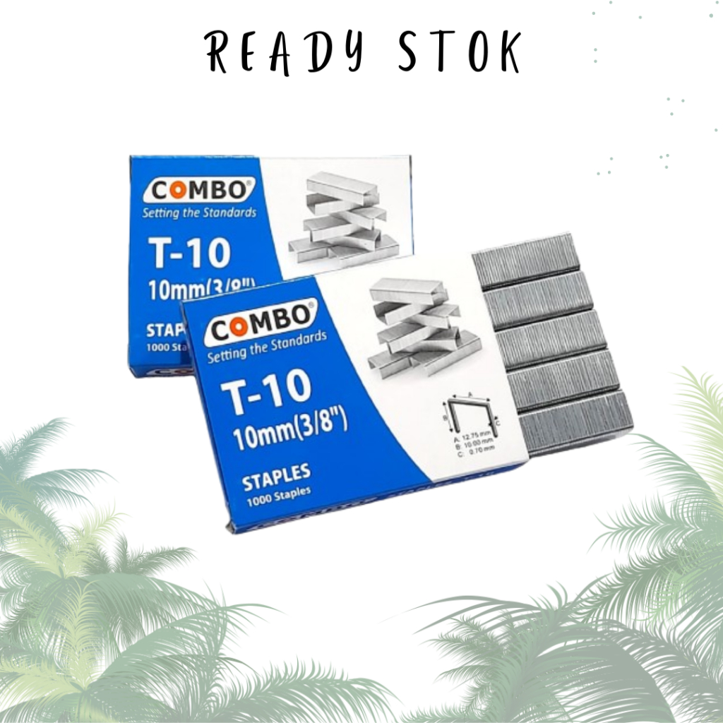 Jual Isi Staples Tembak / Isi Staples COMBO T-10 10mm(3/8) - (PCS ...