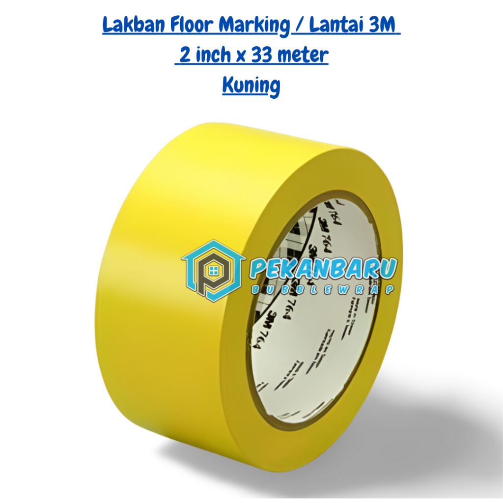 Jual Lakban Lantai / Floor Marking - 3M 764 Kuning 2 Inch x 33 Meter | Shopee Indonesia