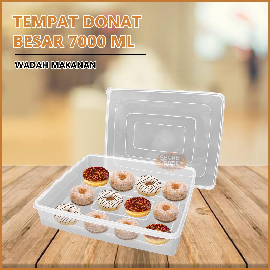 Jual TEMPAT DONAT BESAR - Wadah Makanan Serbaguna 7000ml / Kotak ...