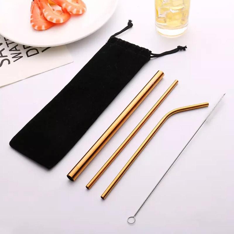 Jual SEDOTAN 1 PAKET STAINLESS STRAW MURAH BESI METAL BUBBLE PAKET SET ...