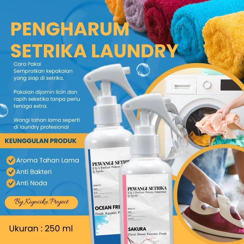 Jual PEWANGI LAUNDRY PELICIN SETRIKA AROMA TAHAN LAMA 250 ML BOTOL ...