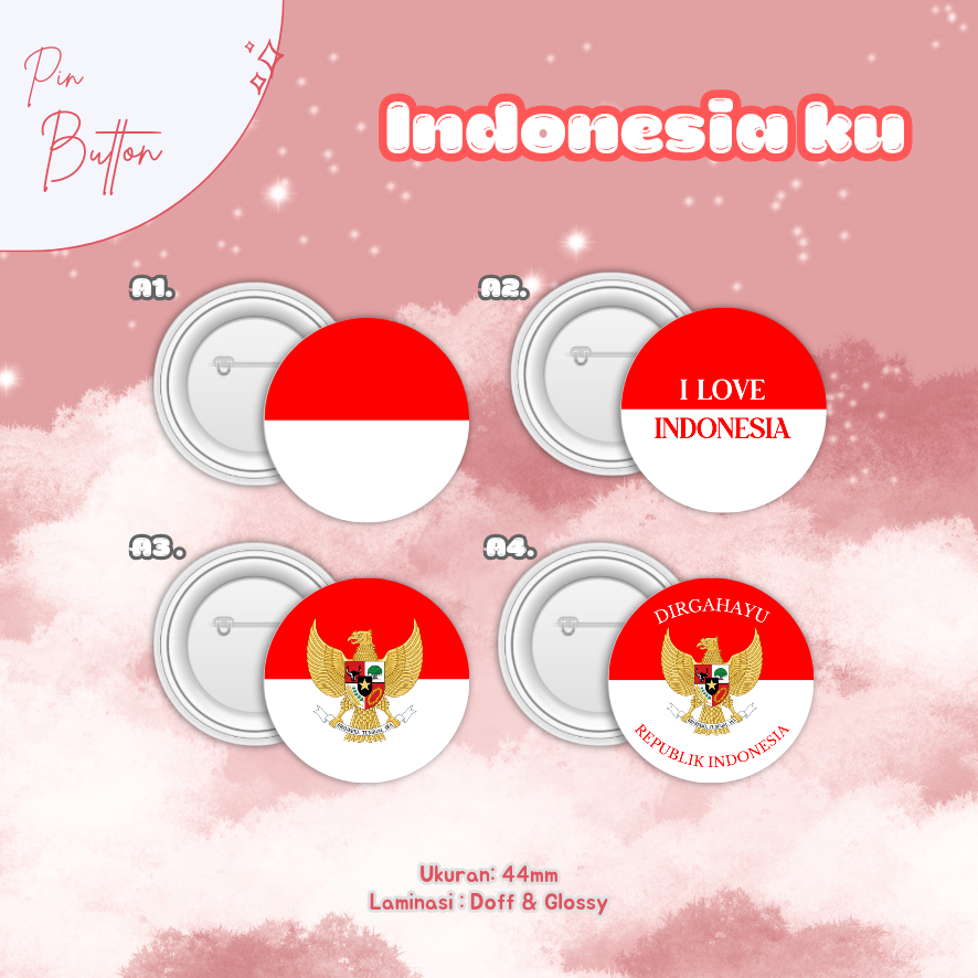 Jual PIN INDONESIA I 44mm | PIN BUTTON INDONESIA | BROS LUCU | PIN TAS ...