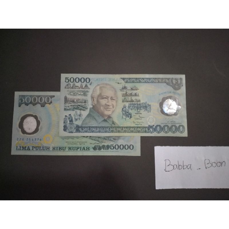 Jual uang kuno 50000 polymer soeharto beredar | Shopee Indonesia