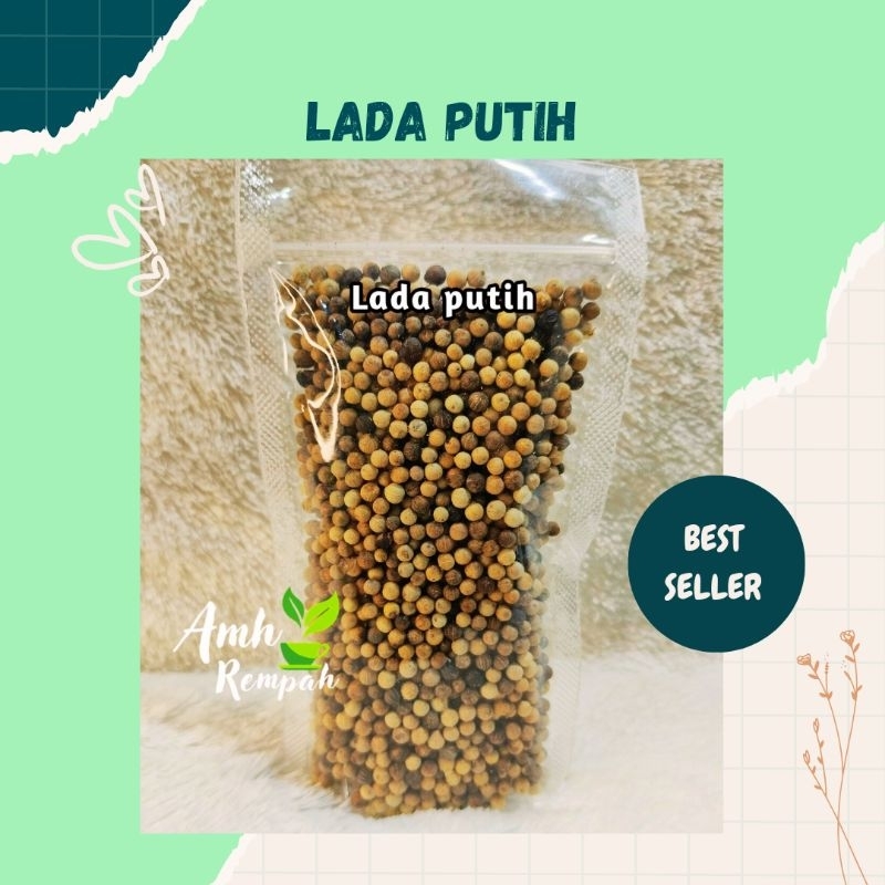 Jual Lada putih butir, merica bulat kemasan 100gram | Shopee Indonesia