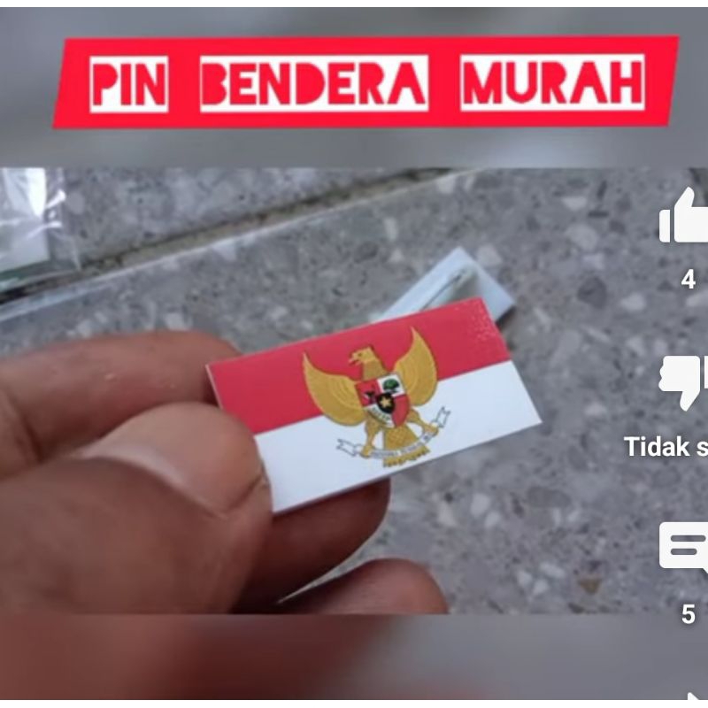 Jual Pin Bendera Merah Putih Indonesia - Bahan Acrylic | Shopee Indonesia