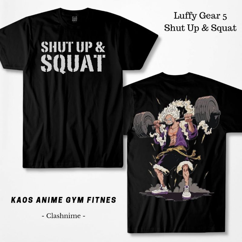 Jual Kaos Anime Gym Luffy Gear 5 Squat - Nimea | Shopee Indonesia