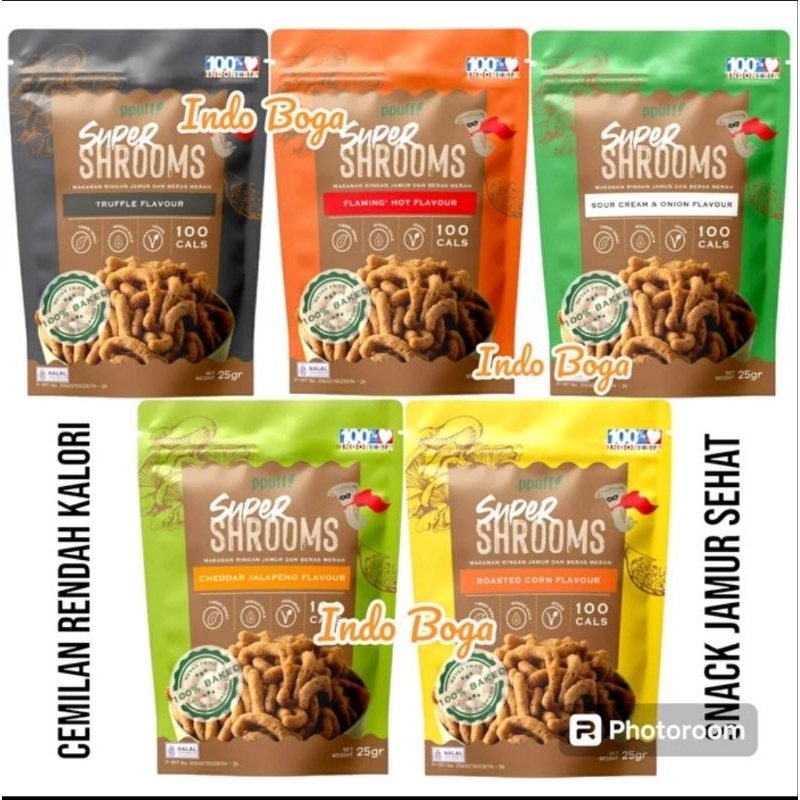 Jual PPUFF SUPER SHROOMS 25 GR SNACK HIGH PROTEIN LOW CALORIE | Shopee ...