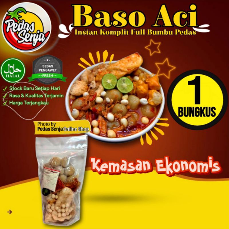 Jual Baso Aci Instan Pedas Komplit Full Bumbu 1 Bungkus | Shopee Indonesia