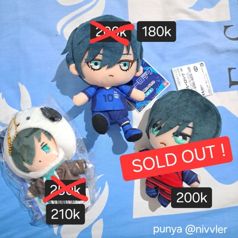 Jual Blue Lock Official Merchandise Merch Rin Itoshi Plushie Boneka ...
