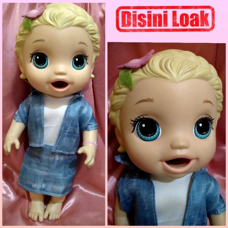 Jual Baby alive snackin lily original hasbro second brand doll preowned bisa poop pipis | Shopee ...