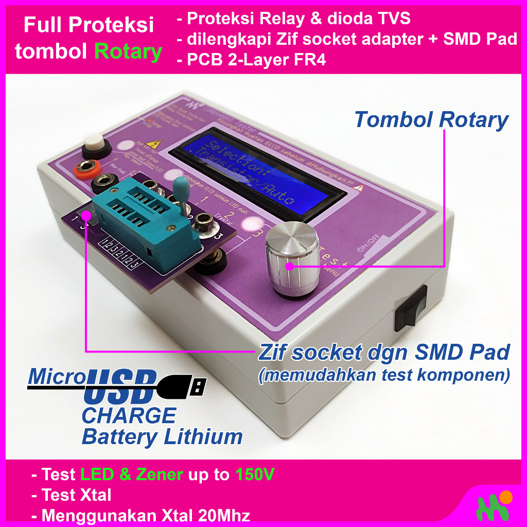 Jual ESR Meter - Komponen Tester - Zener Tester - LCR Meter - Smart ...