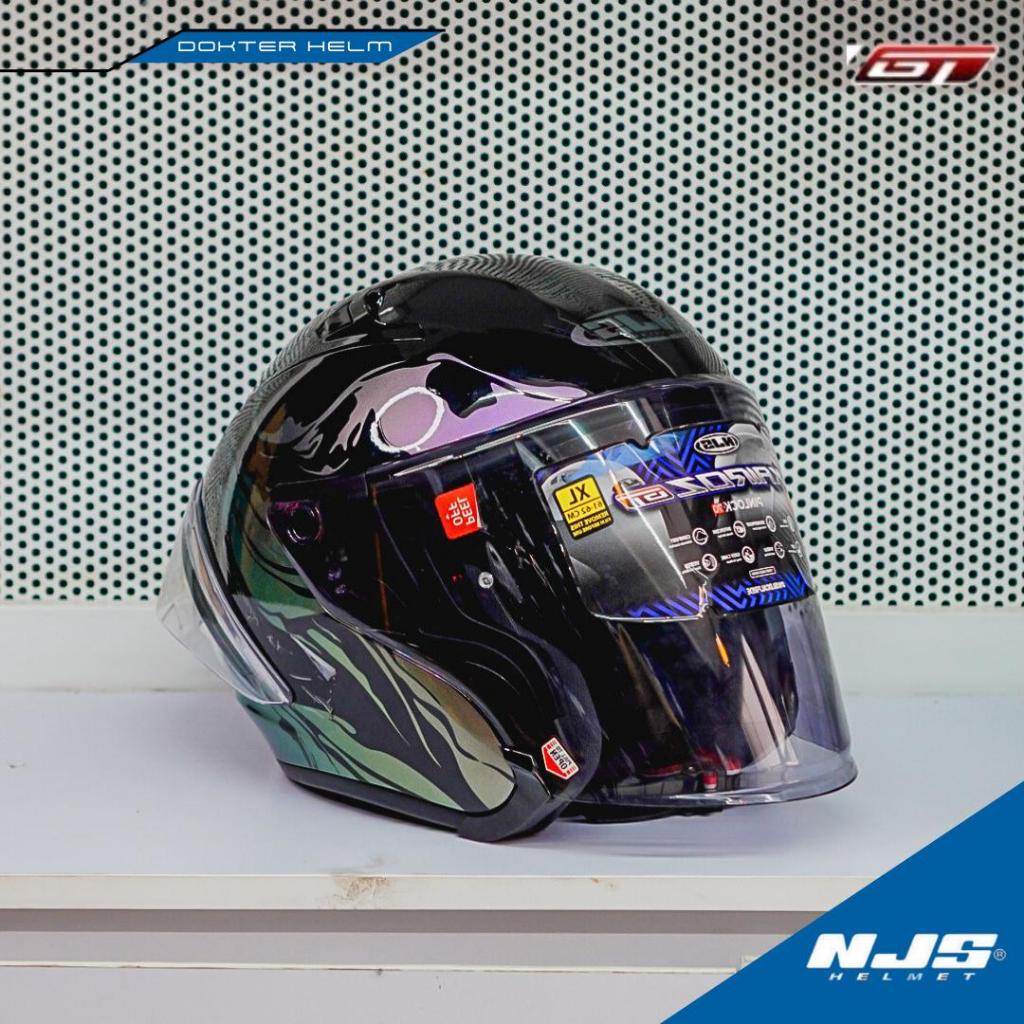 Jual Helm NJS KAIROZ GT NEBULASKY Free Spoiler 3D Clear - Half Face NJS ...