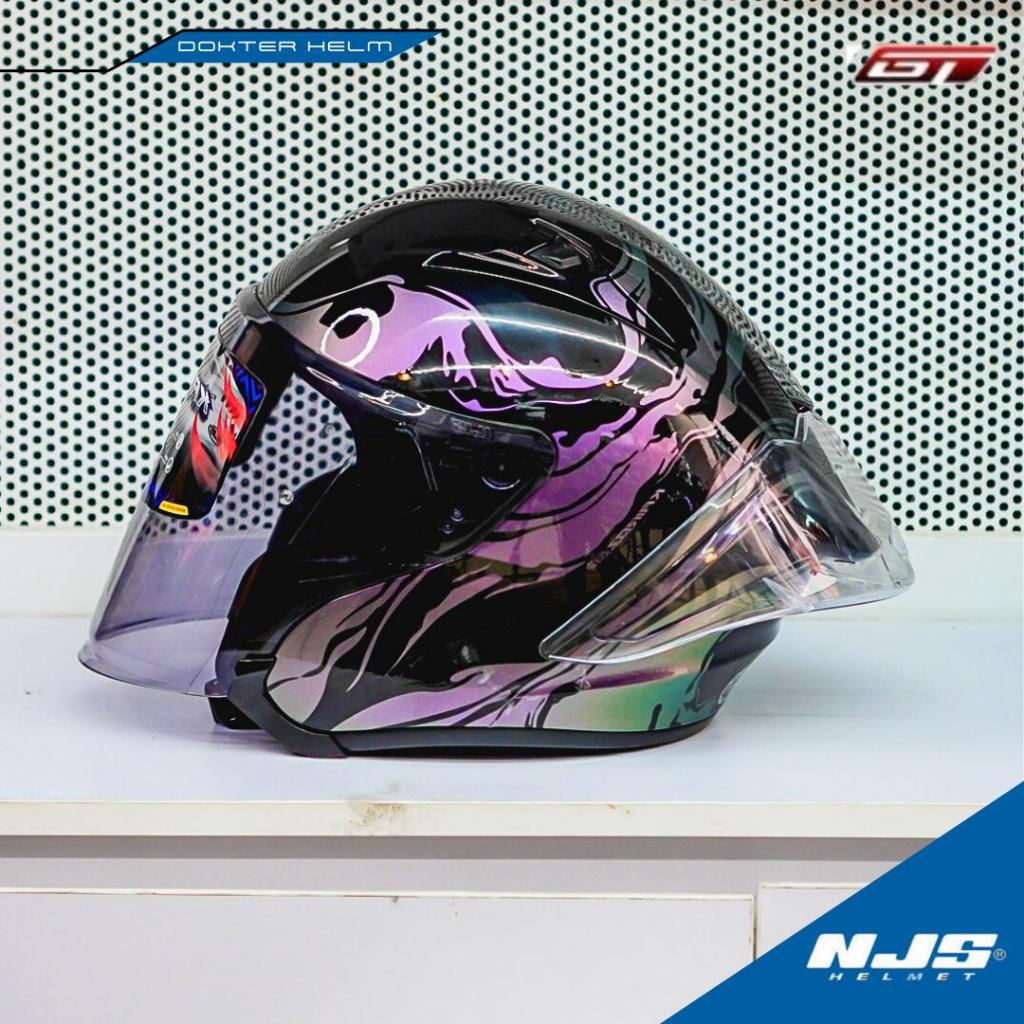 Jual Helm NJS KAIROZ GT NEBULASKY Free Spoiler 3D Clear - Half Face NJS ...