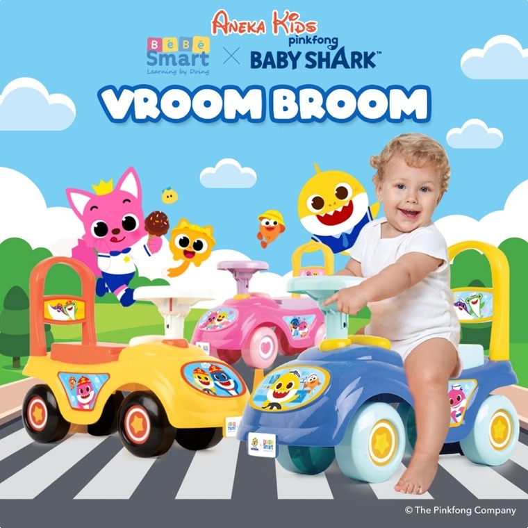 Jual BebeSmart Vroom Broom - PinkFong Series / Ride On Baby Shark ...