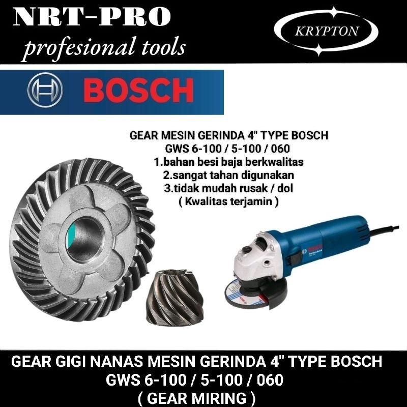 Jual Gear gerinda bosch type GWS 6-100 / 5-100 / 060 NRT-PRO | Shopee ...
