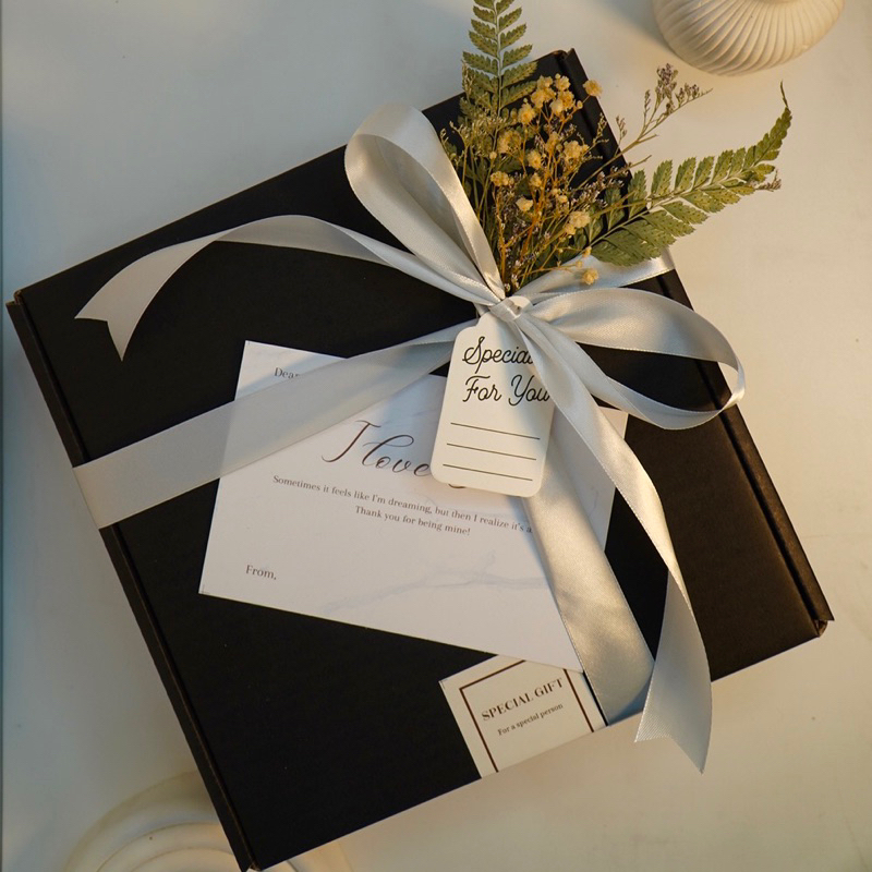 Jual Box Hampers Gift Box Kotak Kado Ulang Tahun Kardus Hitam Aesthetic ...