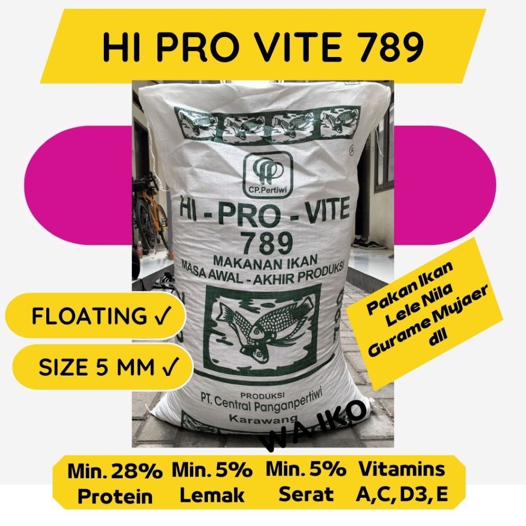 Jual HI PRO VITE 789 PAKAN IKAN LELE NILA MUJAER MAS PATIN DLL TAWAR ...