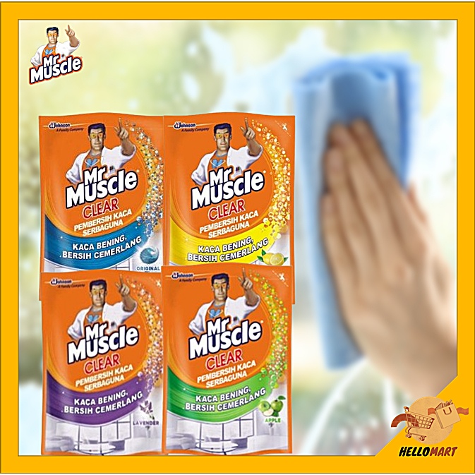 Jual ORIGINAL Mr Muscle Clear Pembersih Kaca Refill 400ml / HELLOMARTID | Shopee Indonesia