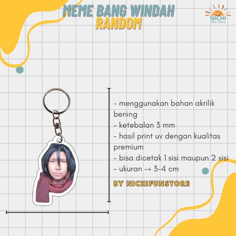 Jual KEYCHAIN MEME BANG WINDAH/AKSESORIS GANTUNGAN KUNCI BANG WINDAH ...