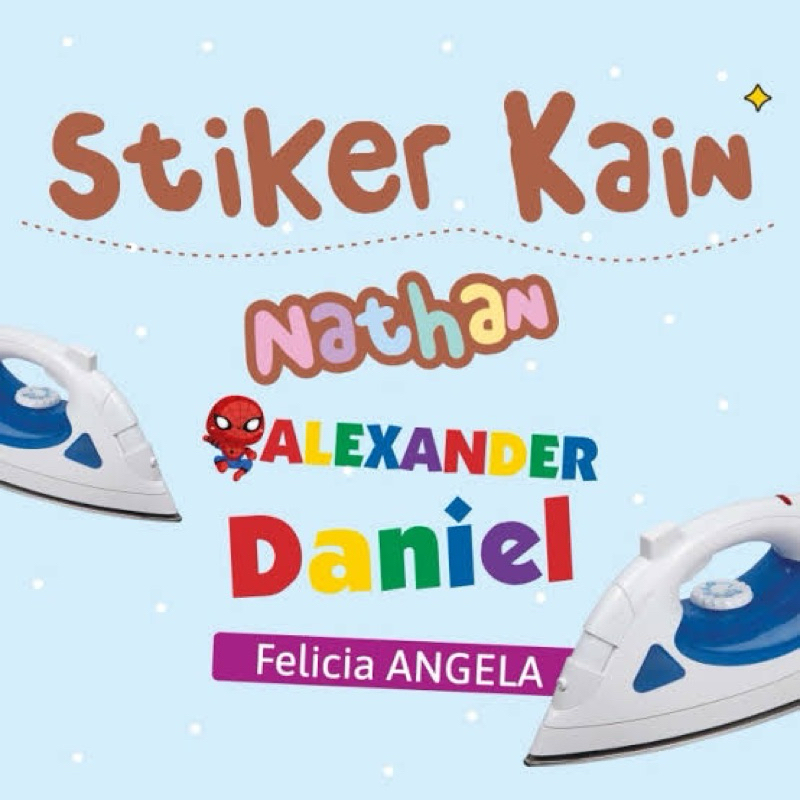 Jual STICKER KAIN uk A4 SABLON KAIN SABLON STRIKA STICKER NAMA | Shopee ...