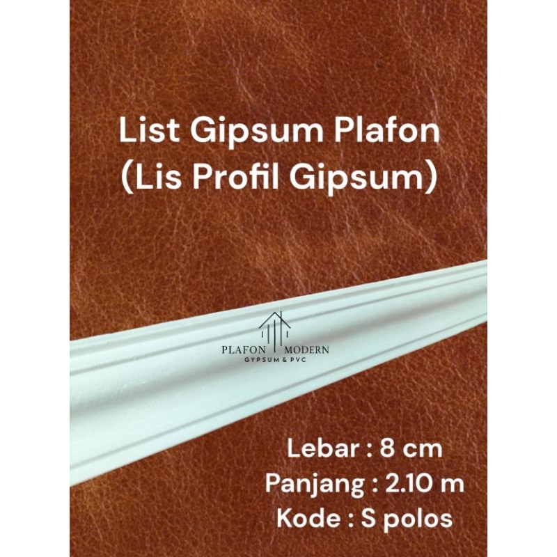 Jual List gypsum plafon minimalis S polos 8 cm / list profil gipsum ...