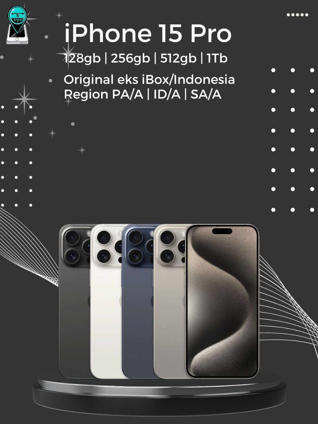 Jual HANDPHONE IP 15 PRO 128GB 256GB 512GB 1TB SECOND ORIGINAL FULLSET ...