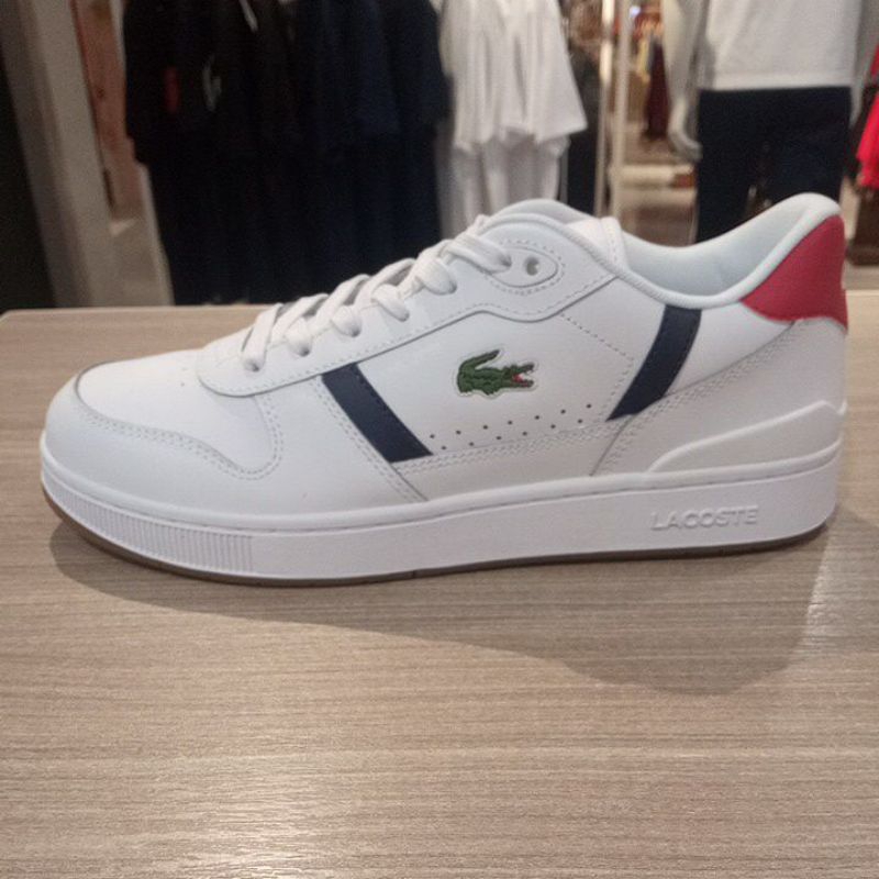 Jual Mens Lacoste Sepatu Lacoste Original T-Clip White | Shopee Indonesia