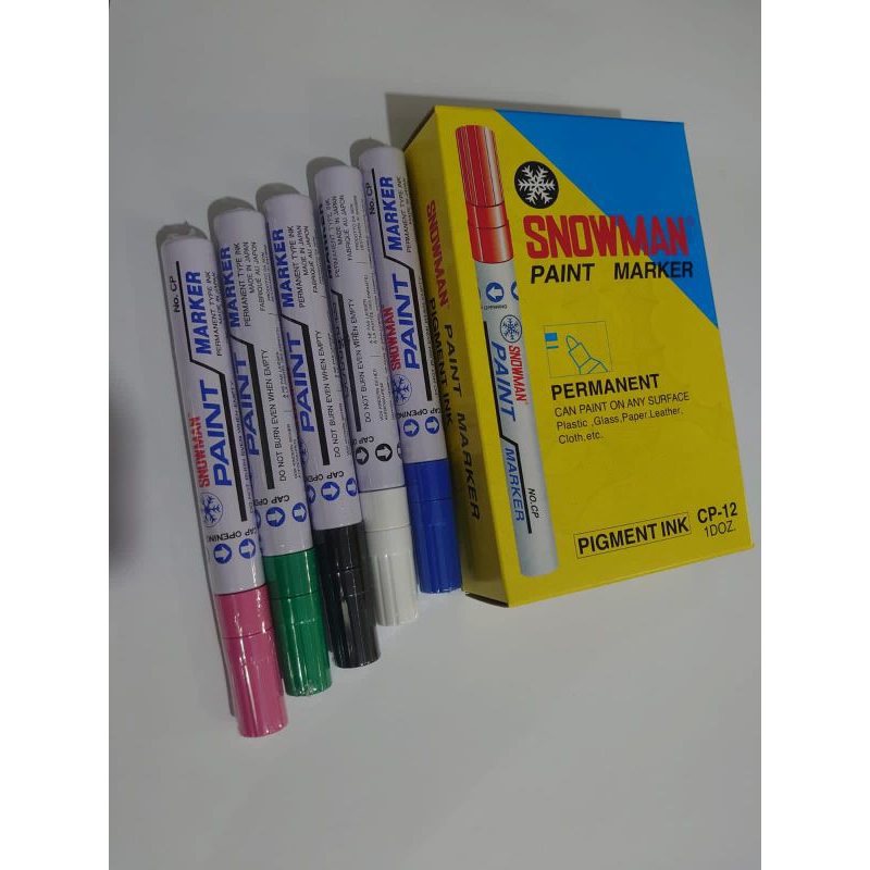 Jual Spidol Snowman Original Permanent Paint Marker WARNA / Pack ...