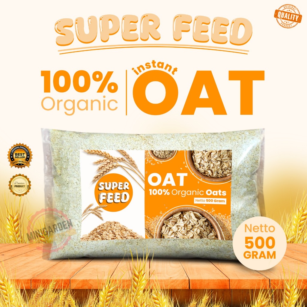 Jual INSTANT OAT 500 GRAM SUPER FEED rolled oats oatmeal quick oat ...