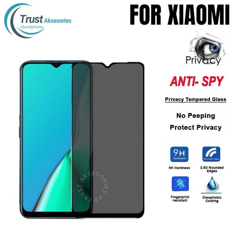 Jual TEMPERED GLASS SPY PRIVACY XIAOMI REDMI 14C/13/A3/13C/A2/A2 PLUS/A1/A1 PLUS/12/12C/10C/10A ...