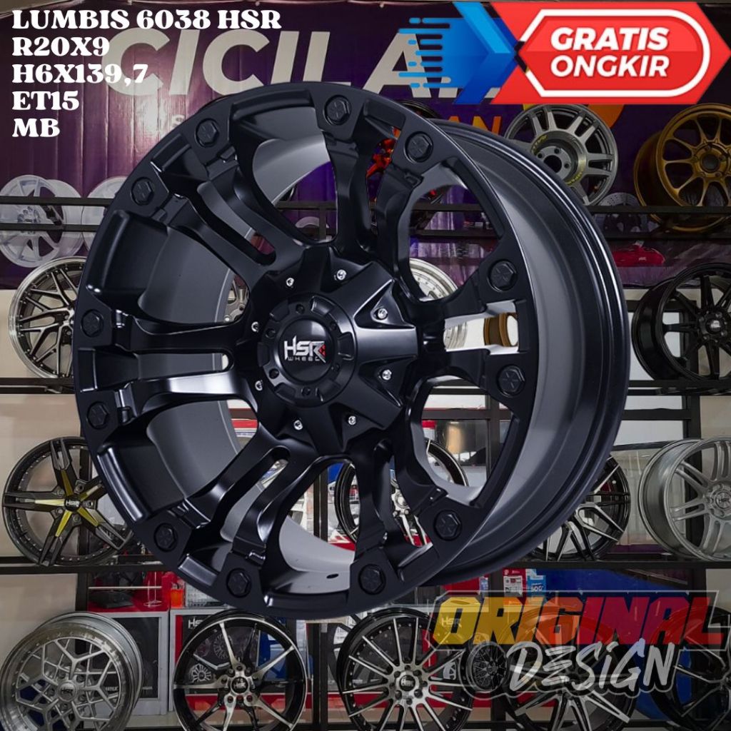 Jual VELG MOBIL RING 20 MURAH HSR LUMBIS R20 LEBAR 9 LOBANG BAUT 6 ET15 ...