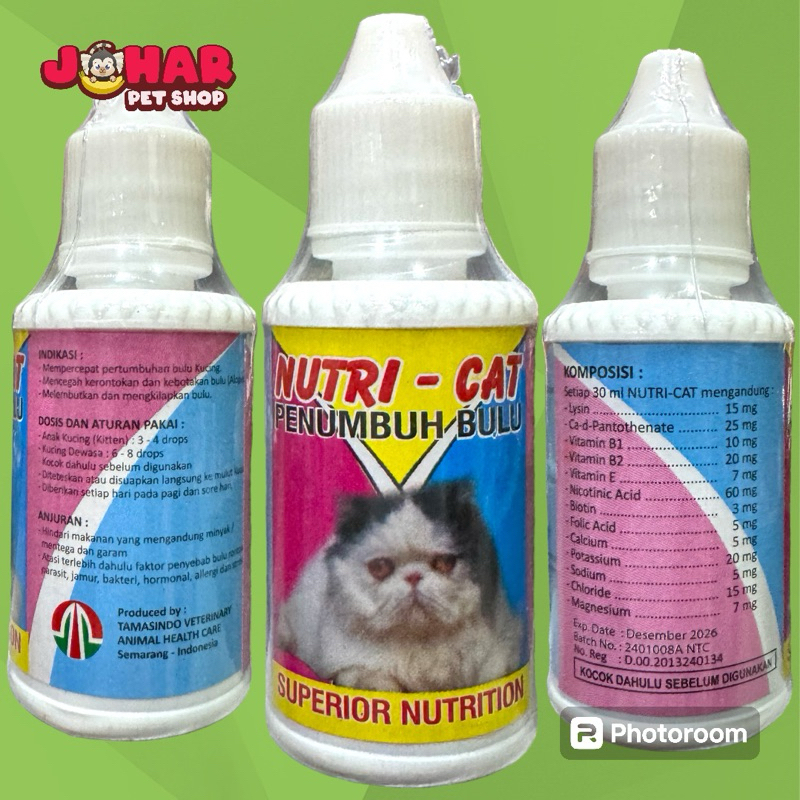 Jual Nutricat nutri cat 30 ml penumbuh bulu kucing | Shopee Indonesia