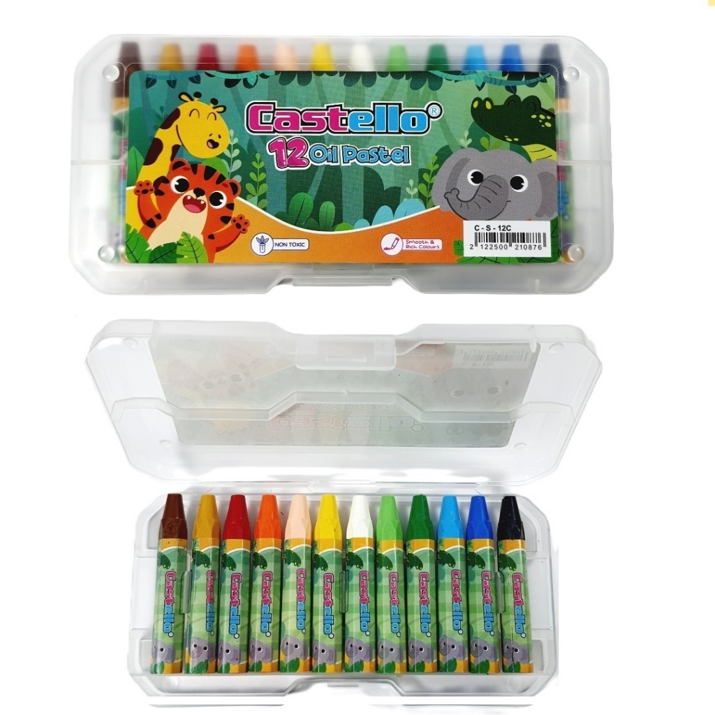 Jual Crayon / Krayon Standard Castello Oil Pastel 12 Color Krayon 12 ...