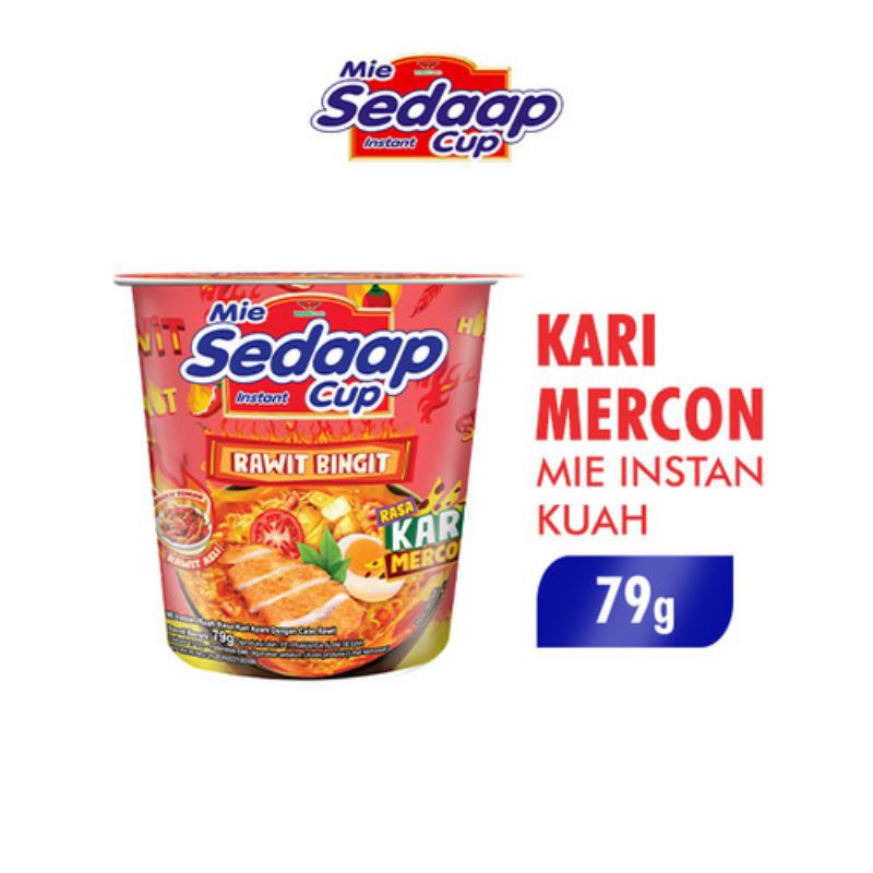 Jual Sedaap Mie Cup Kari Mercon 79g (min belanja 5 produk campur ...