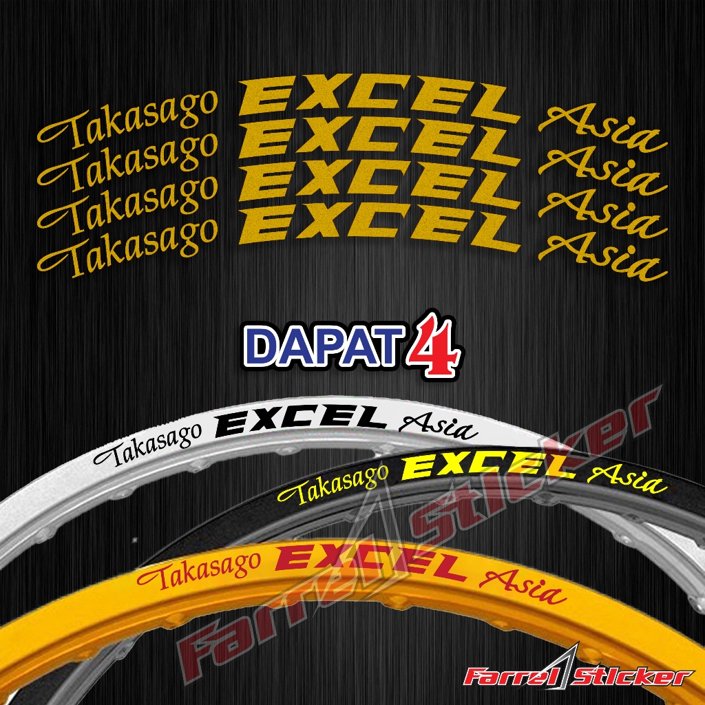 Jual STIKER VELG STICKER VELK TAKASAGO EXCEL ASIA | Shopee Indonesia