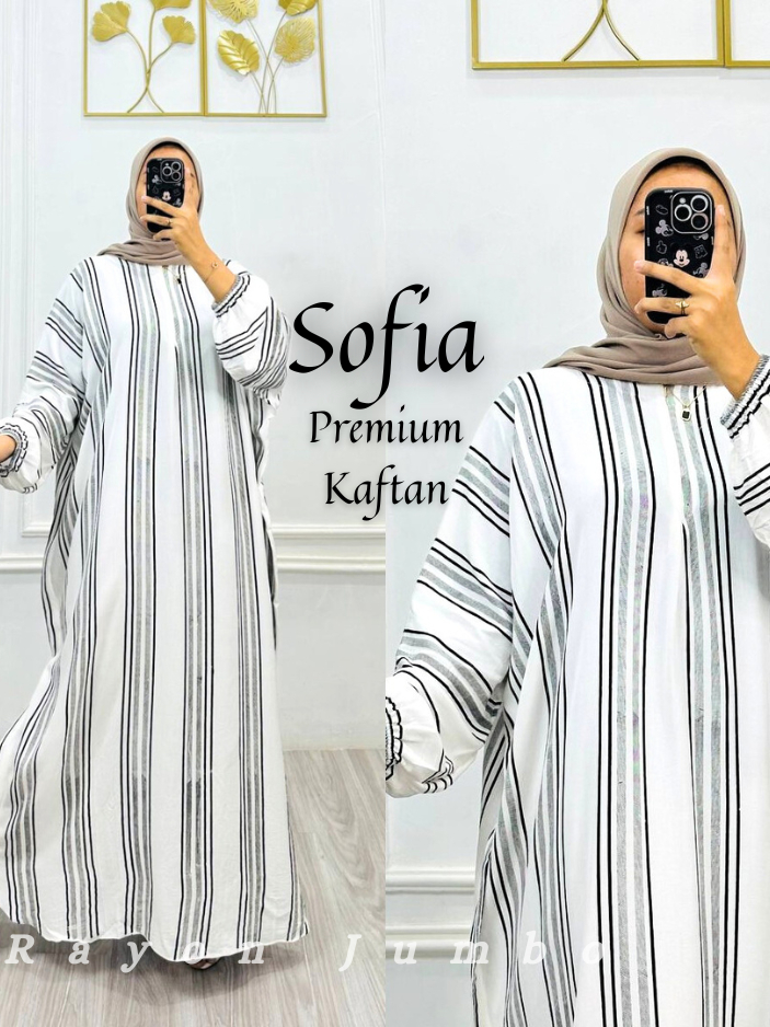 Jual Sofia Gamis Kaftan Jumbo Terrbaru LD 170 Rayon Adem untuk sehari ...