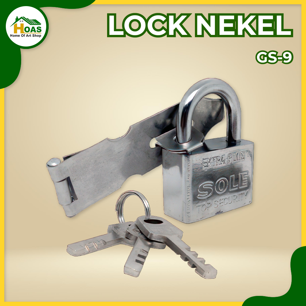 Jual Hoas Official Shop Paket gembok nekel 37mm + cantolan gembok 4inch ...